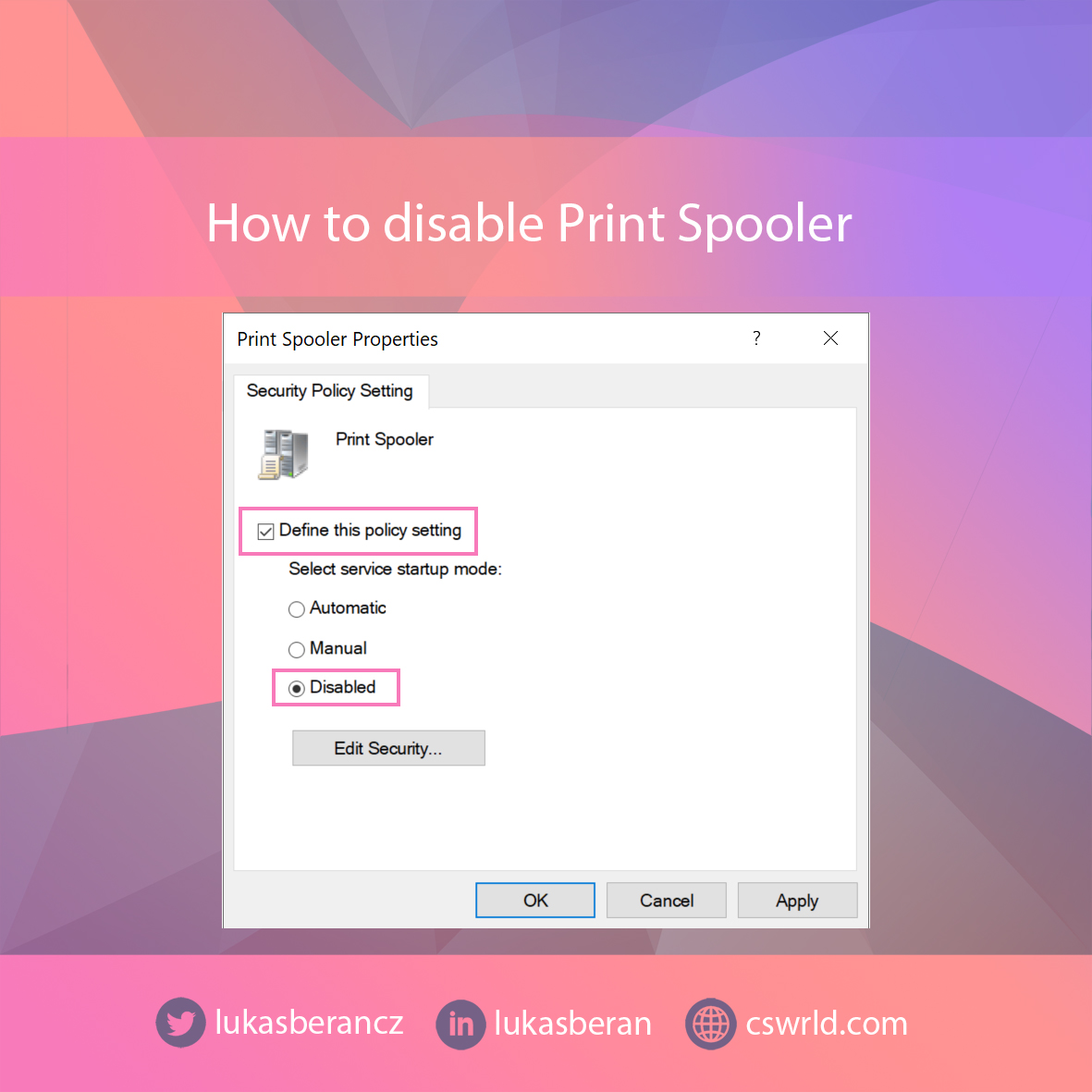 How To Disable Print Spooler On Domain Controllers Cybersecurity World